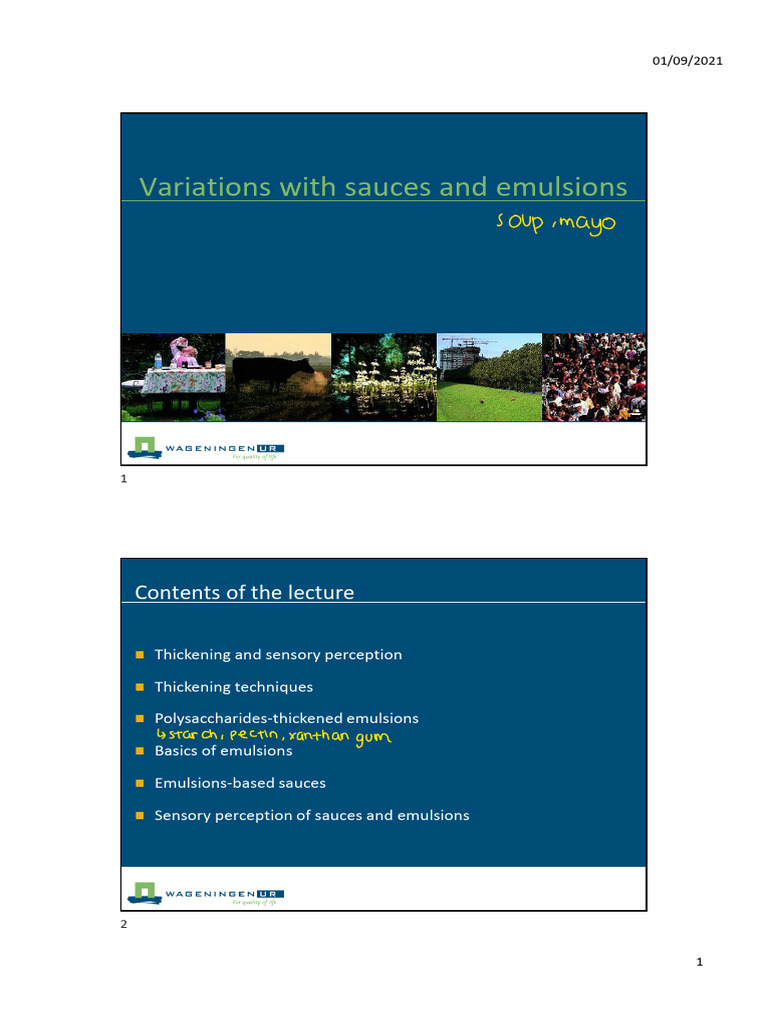 Thickening and Emulsions | PDF | Emulsion | Butter