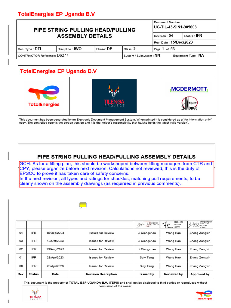 UG TIL 43 SIN1 905603 - Rev04 - 02 RS | PDF | Pipe (Fluid Conveyance) | Stress (Mechanics)