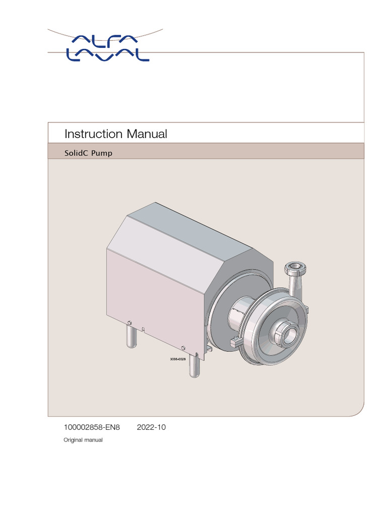 ALFA LAVAL - Manuel D'Intructions - SolidC Pompe | PDF | Pump | Noise