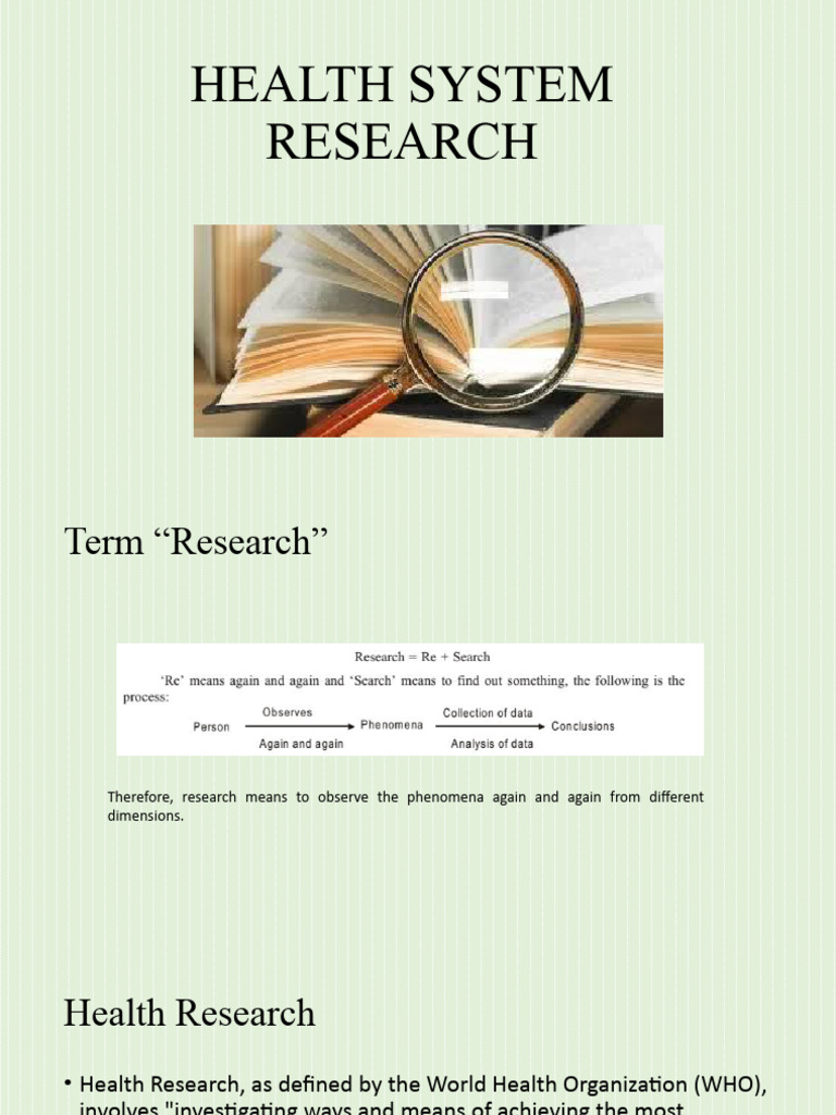 Health Systems Research Methodology | PDF | Statistics | Standard Deviation
