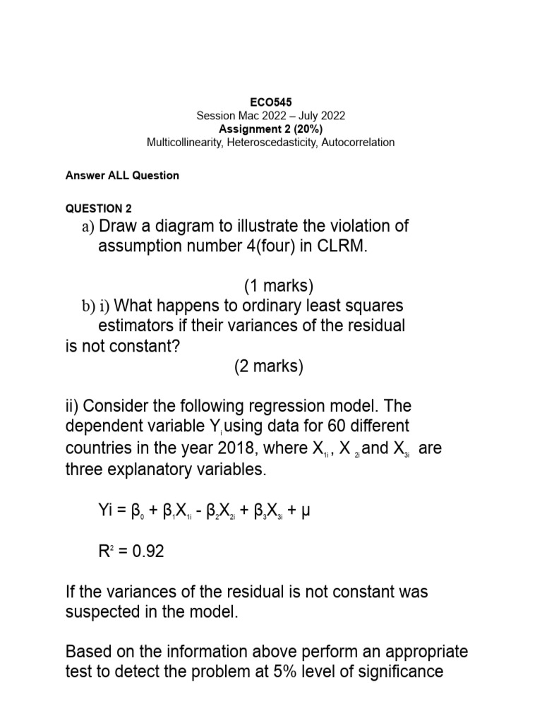 Regression Analysis: Multicollinearity & Heteroscedasticity | PDF ...