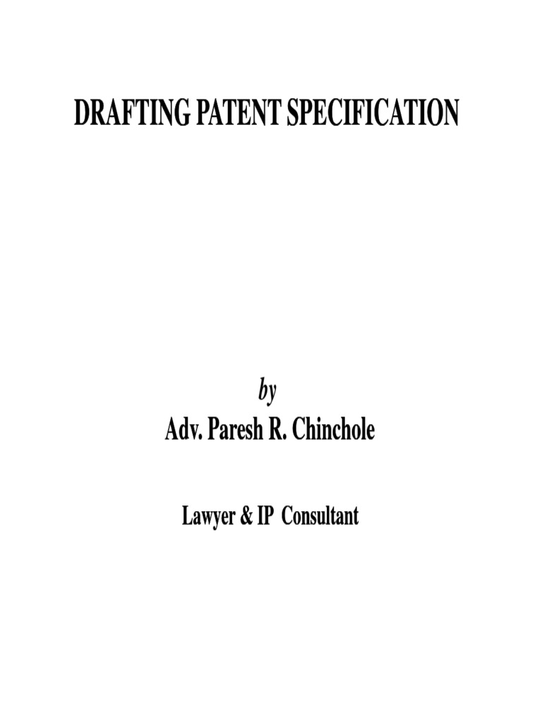 Patent Specification Drafting Guide | PDF | Patent | Intellectual ...