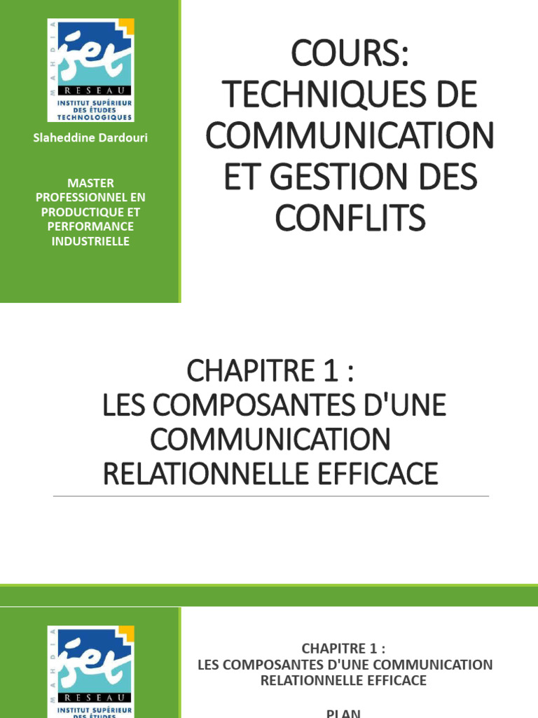 Composantes de la communication efficace | PDF | la communication ...