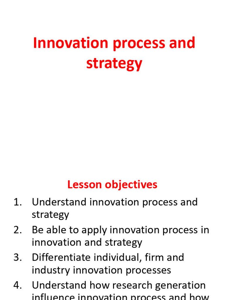 Handout 3 Innovation Process and Strategy | PDF | Innovation | Internet ...