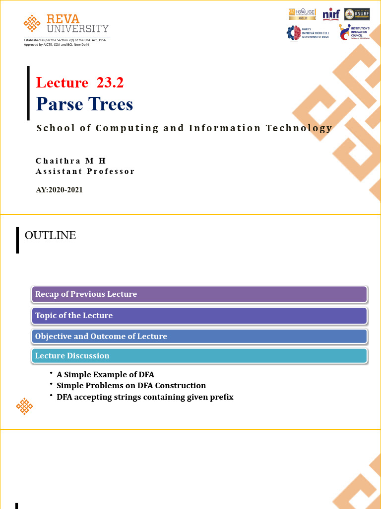 Understanding Parse Trees in DFA | PDF | Parsing | Syntax (Logic)