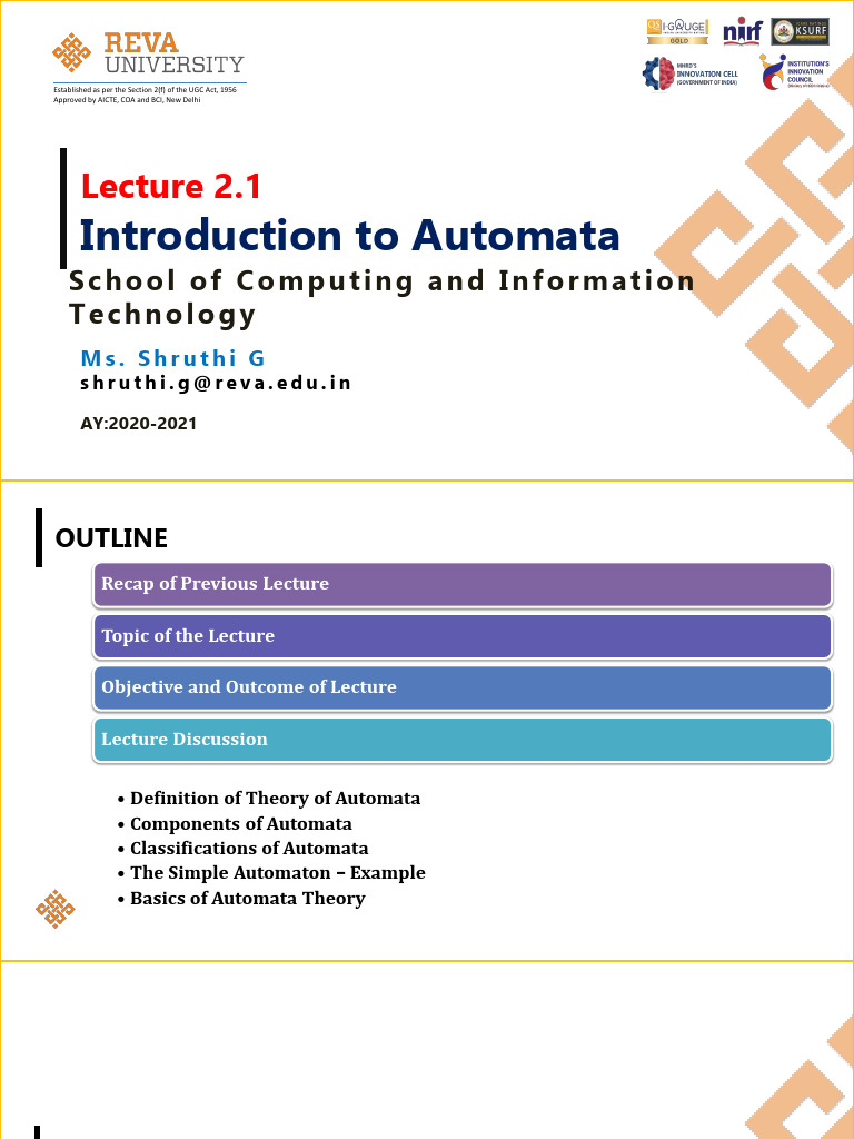 FAFL-Final-Lecture 2.1 | PDF | Automata Theory | Theoretical Computer ... FAFL-Final-Lecture 2.1 | PDF | Automata Theory | Theoretical Computer ...