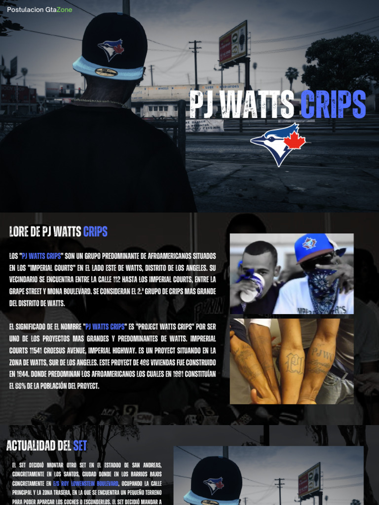 PJ Watts Crips - Postulacion GTA Zone | PDF | Cannabis (Droga)