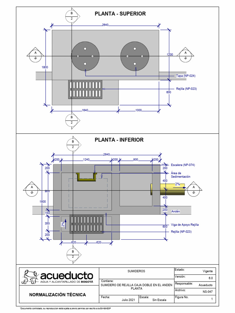 NS-047 Anexo B. Sumidero de Rejilla | PDF