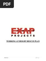 Working at Height Rescue Plan Sample | PDF | Injury | Risk