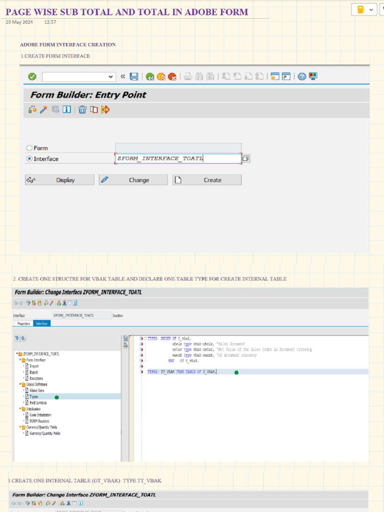 Page Wise Subtotal and Grand Total in Sap Adobe Forms | PDF | Teaching Methods & Materials