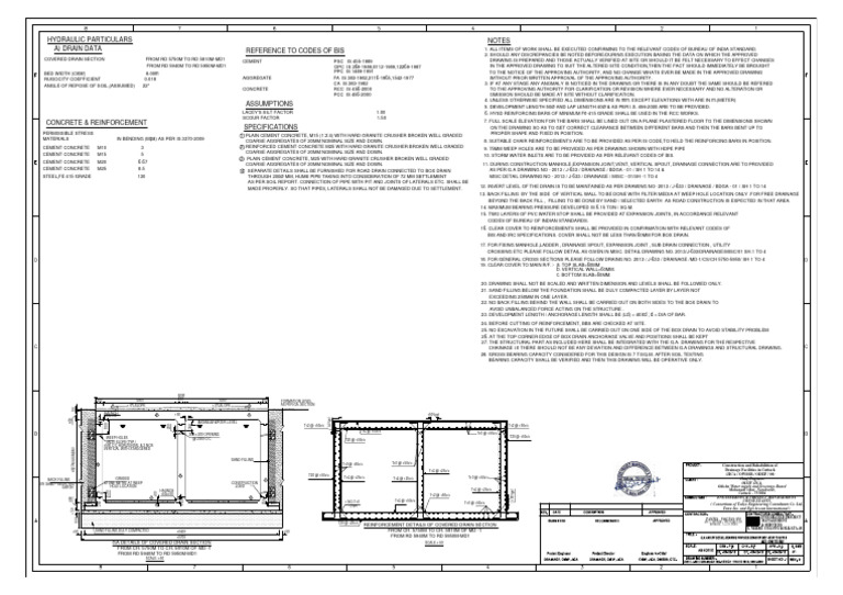 Drainage Reinforcement Details in Cuttack | PDF | Concrete | Drainage