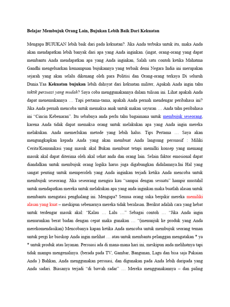 Belajar Membujuk Orang Lain | PDF | Pengembangan Diri