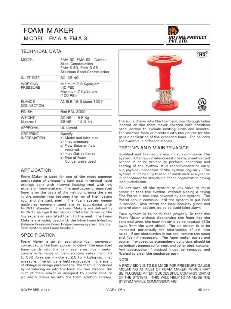 HD Foam Maker Specifications and Use | PDF | Foam | Damages