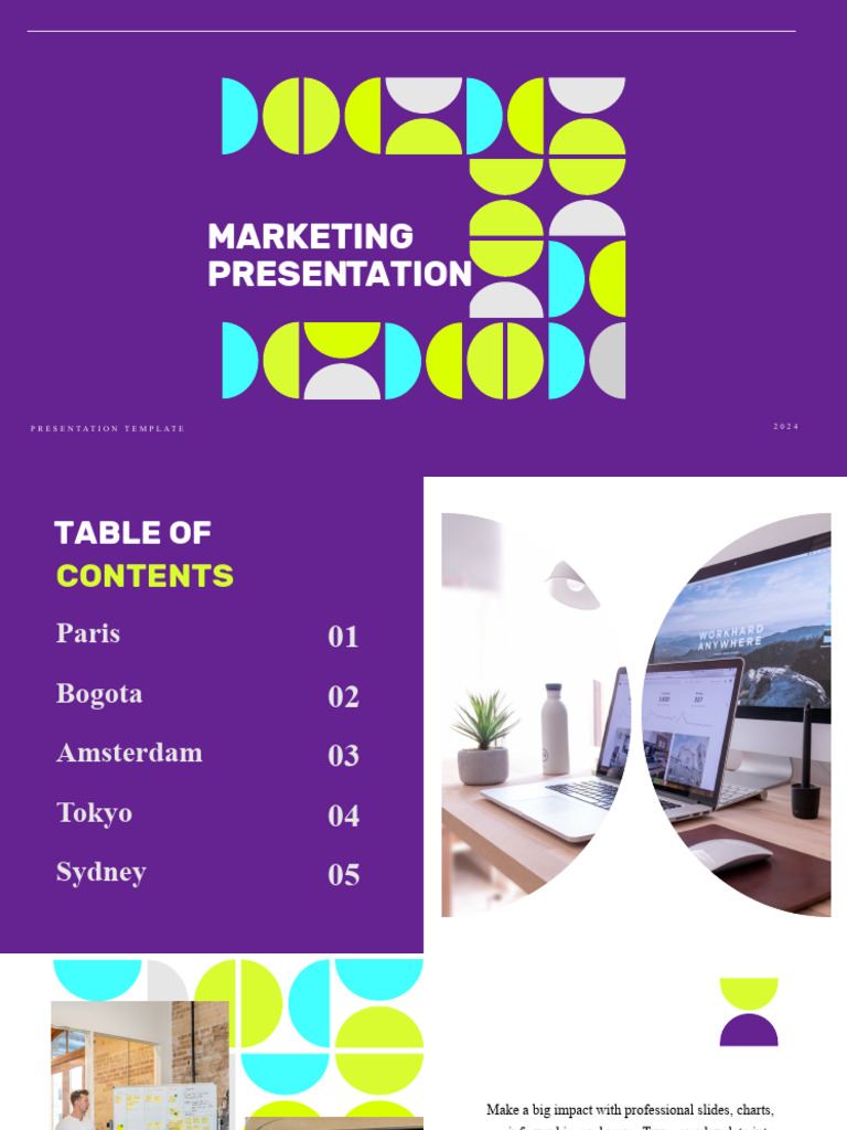 Marketing Presentation Template Pdf Infographics Graphic Design