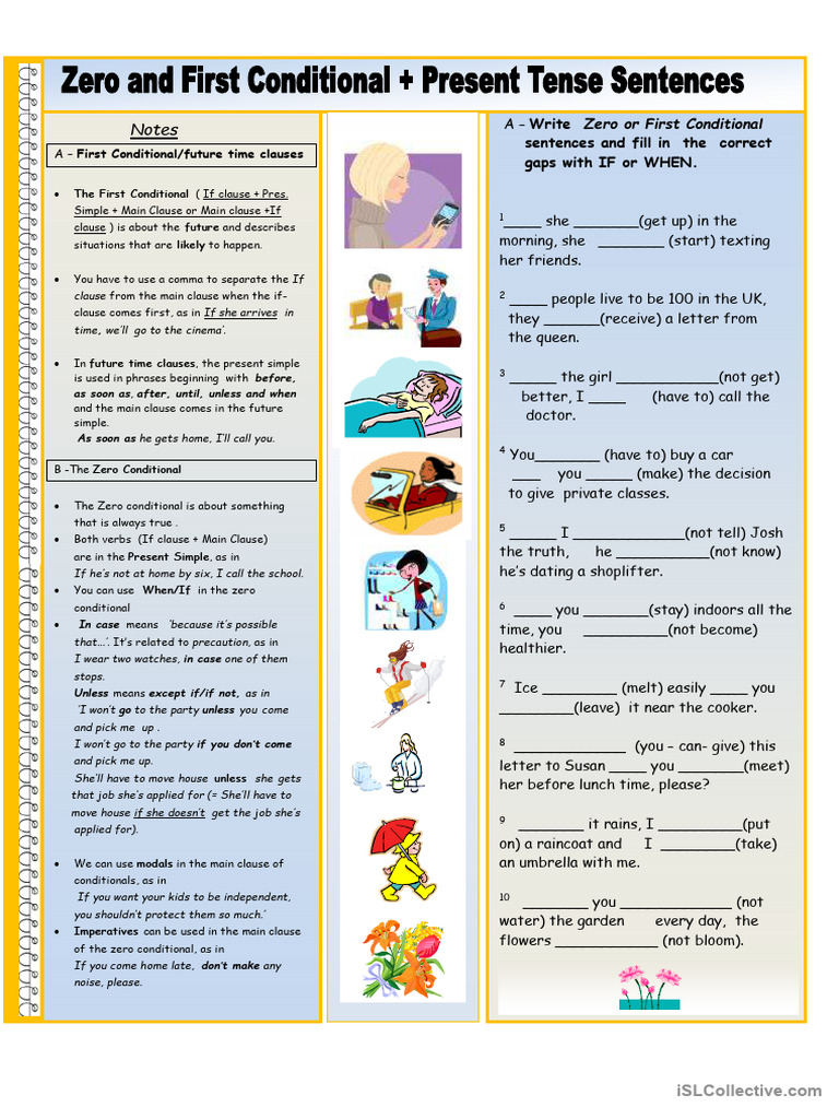 Zero and First Conditional + Present Simple | Download Free PDF ...