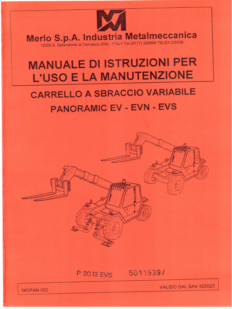 Manual Instructiuni Merlo - Fata | PDF