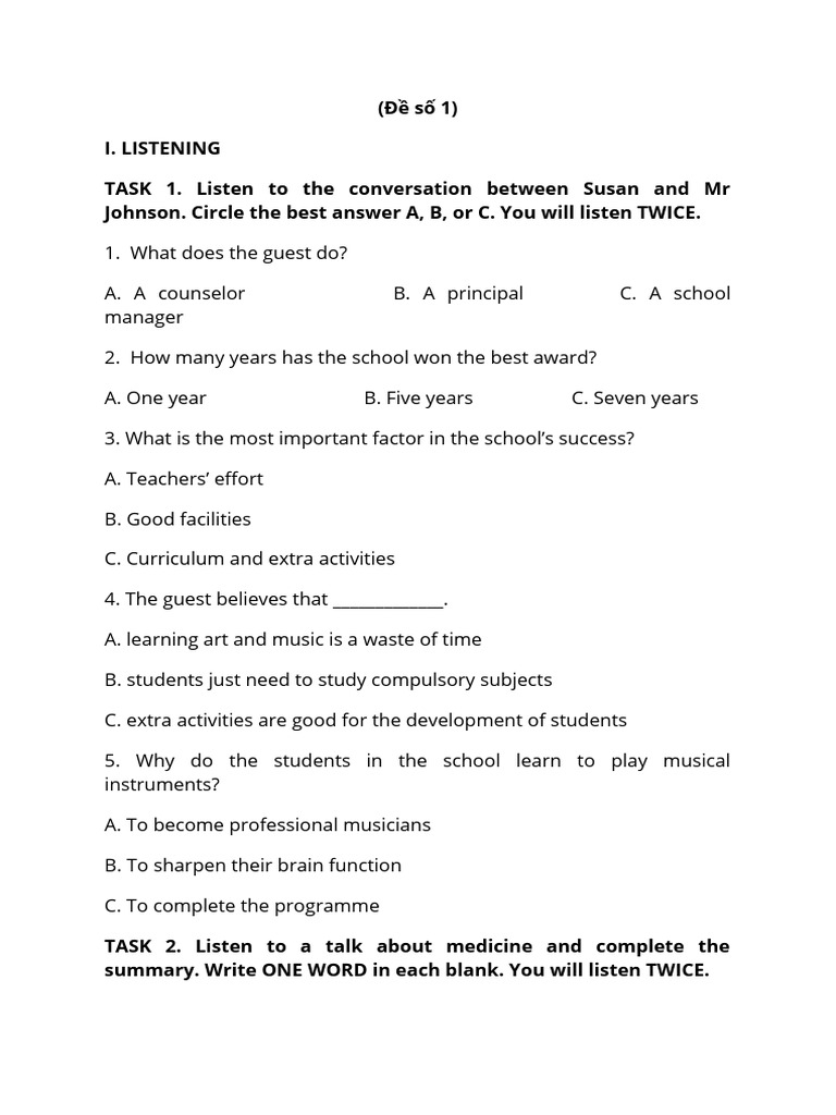Listening and Reading Comprehension Exercises | PDF | Robot | Robotics