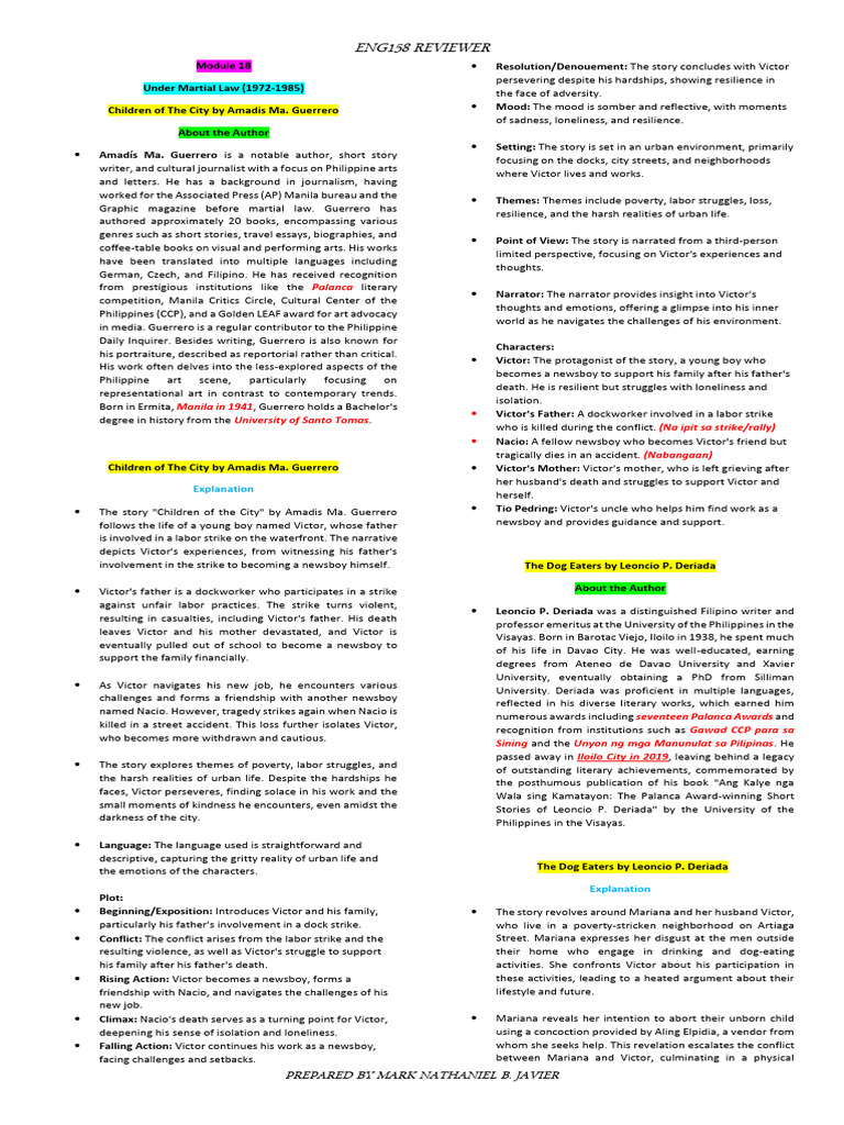 Eng158 P3 Reviewer | PDF | Narration