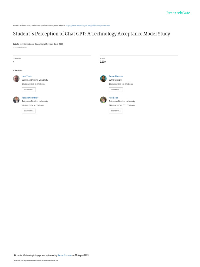 Yilmaz Et Al. (2023) | PDF | Artificial Intelligence | Intelligence (AI) & Semantics