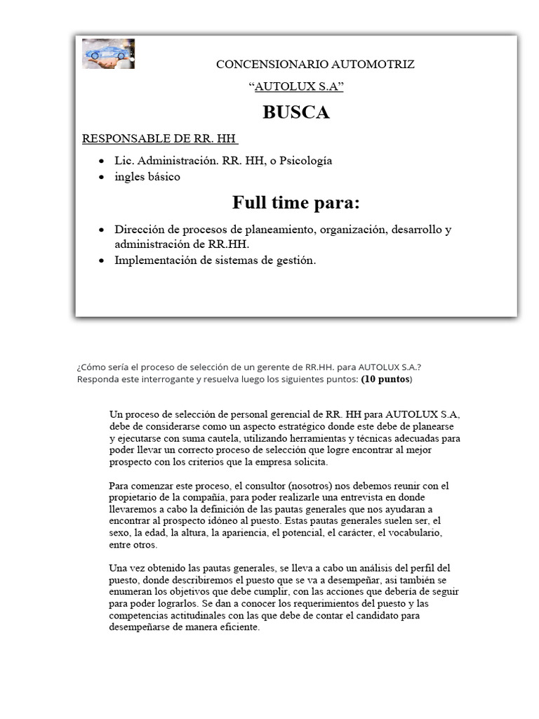 Parcial GRHH | PDF | Business | Toma de decisiones
