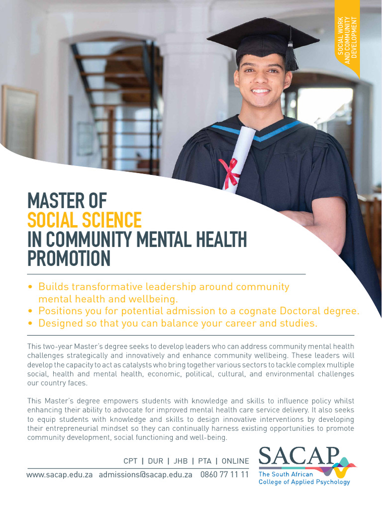 Master of Social Science in Community Mental Health Digital | PDF ...