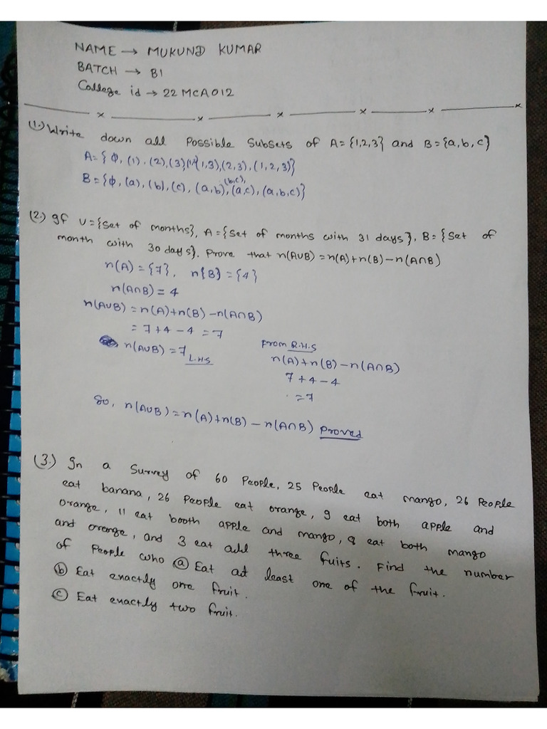 Math Assignment Mca | PDF