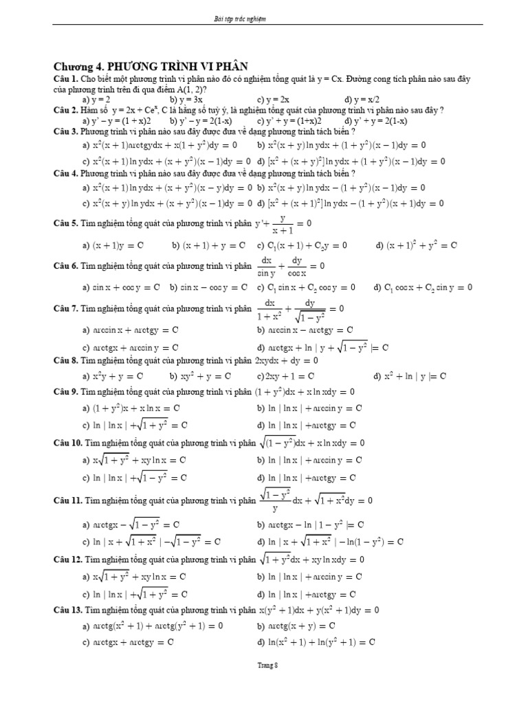 Một số câu hỏi PTVP | PDF