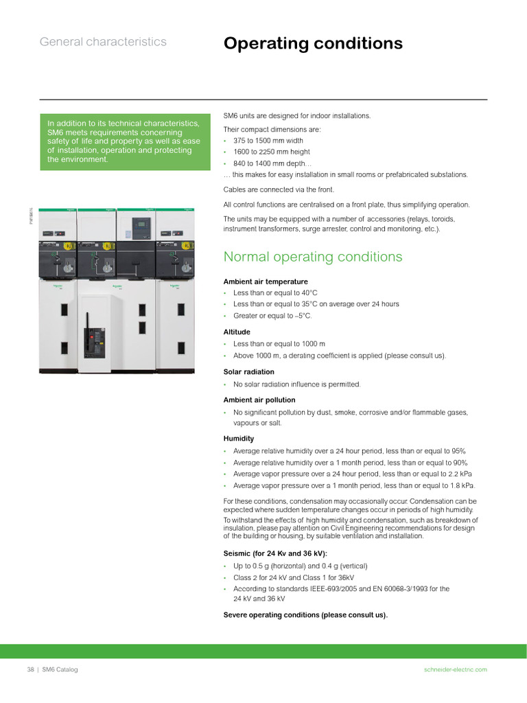 SM6 Schneider | PDF | High Voltage | Electrical Components