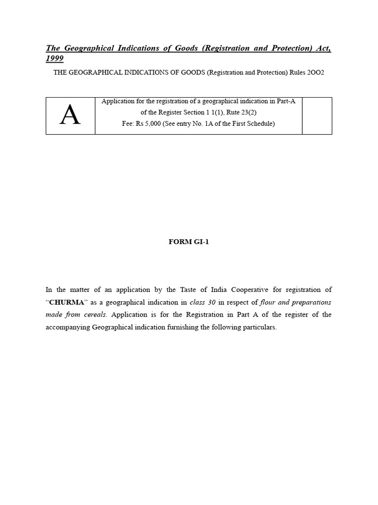 GI TAG Statement of Case | Download Free PDF | Flour | Indian Cuisine