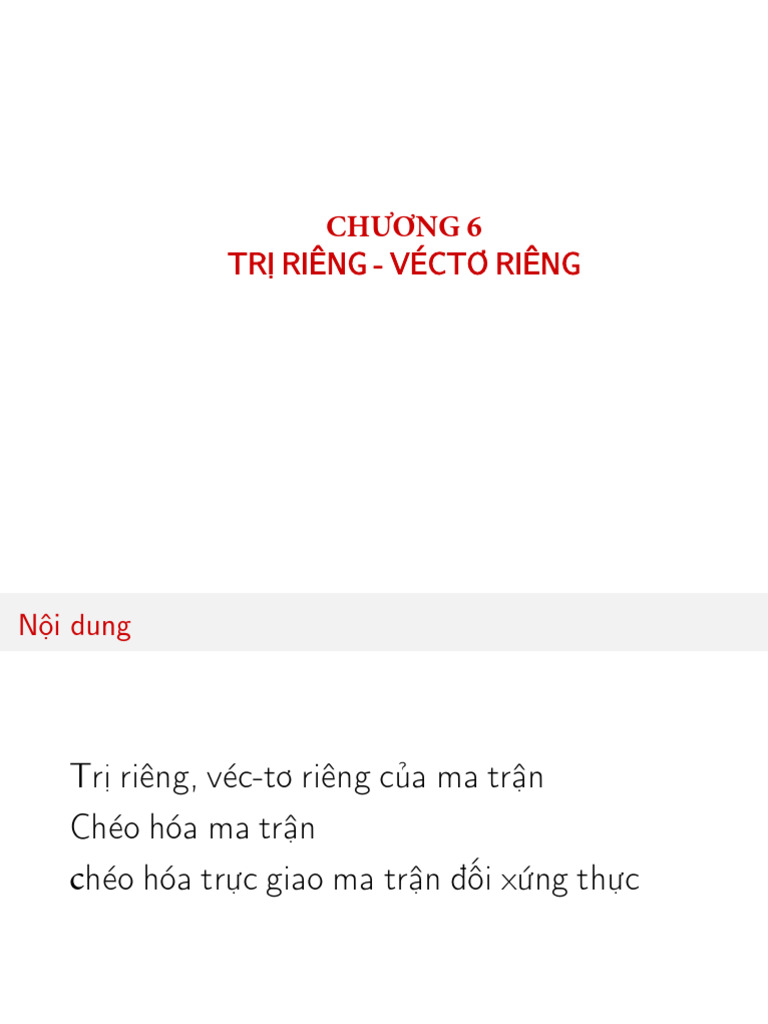 Chuong 6. Tri Rieng - Vec To Rieng | PDF