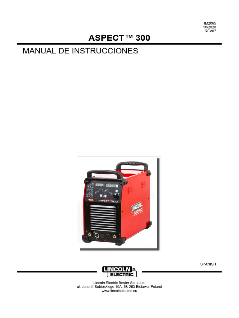 Aspect 300 - Manual - SPA | PDF | Soldadura | Construcción
