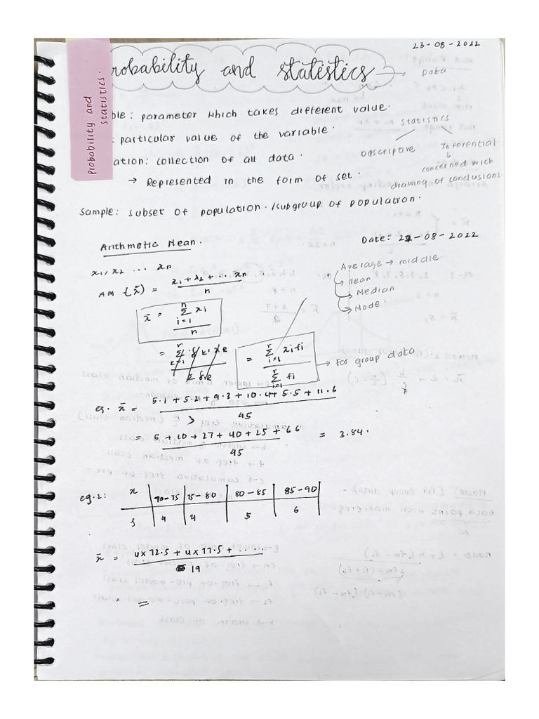 Handwritten Probability | PDF
