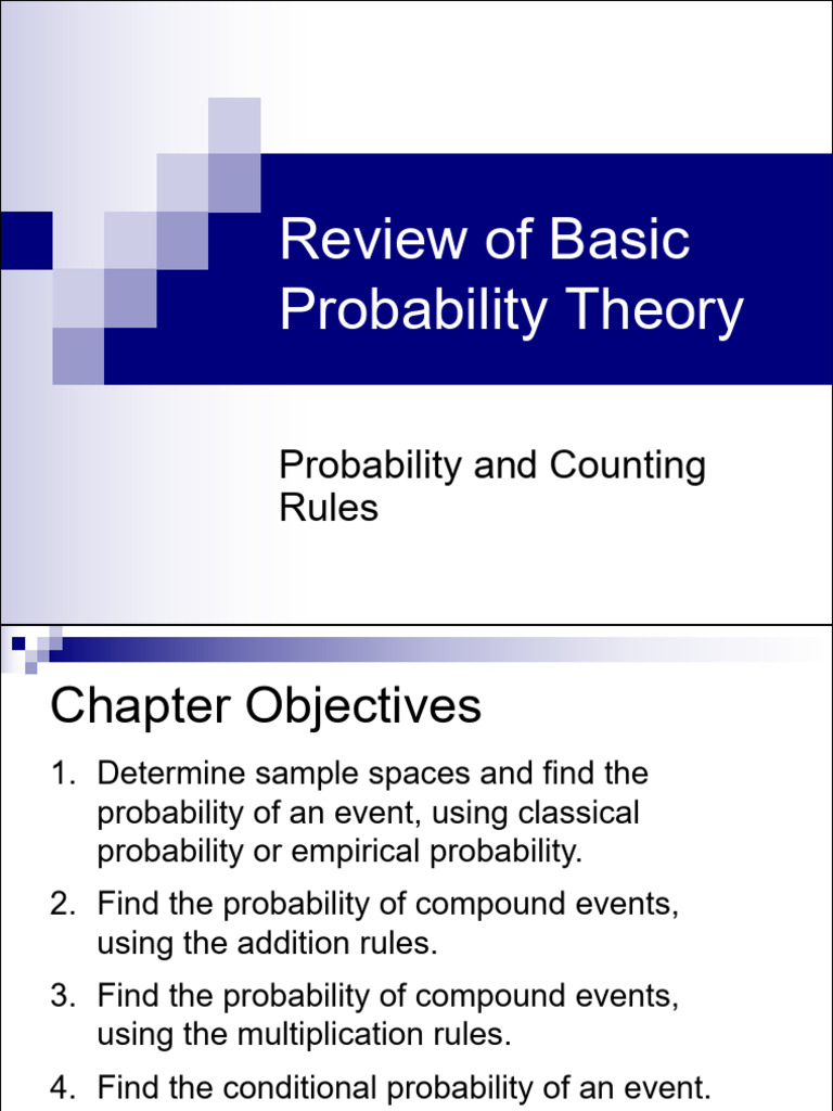 Review of Basic Probability Theory | PDF | Probability | Probability Theory