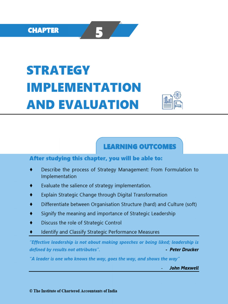 Chapter 5 Strategy Implementation | Download Free PDF | Strategic Management | Strategic Planning