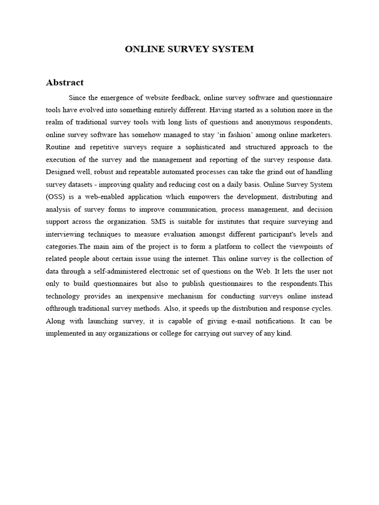 Survey System 1 | Download Free PDF | Php | Survey Methodology