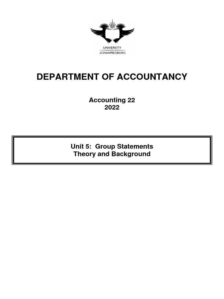 Group Statements in Accounting Theory | PDF | Consolidation (Business ...