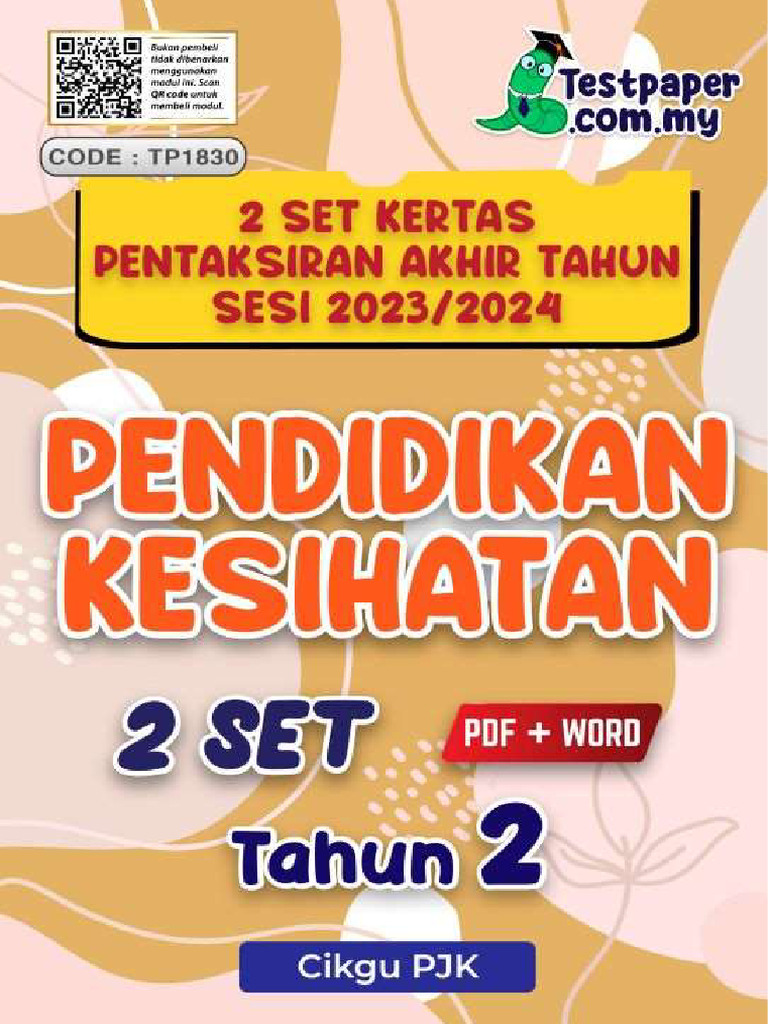TP1830 2 Set Pentaksiran Akhir Tahun Pendidikan Kesihatan Tahun | PDF