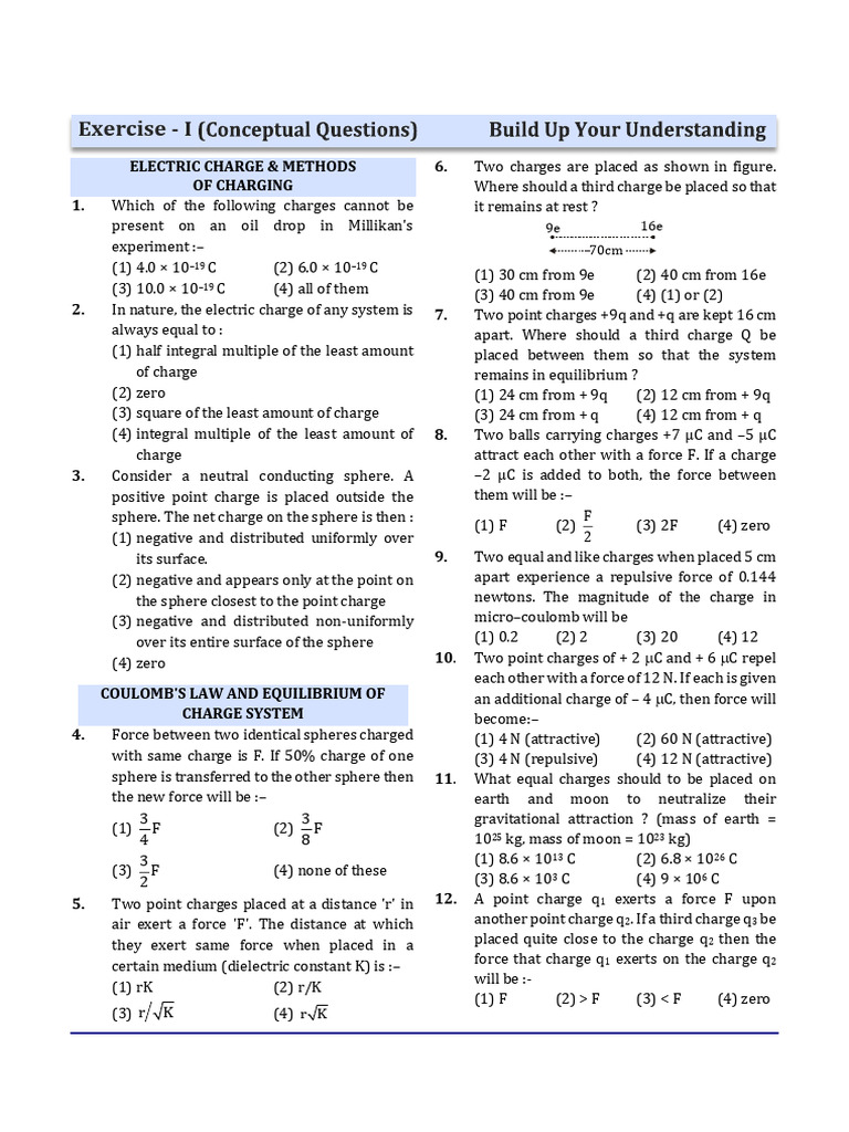 Electric Charge and Charging Methods | PDF | Force | Electric Field