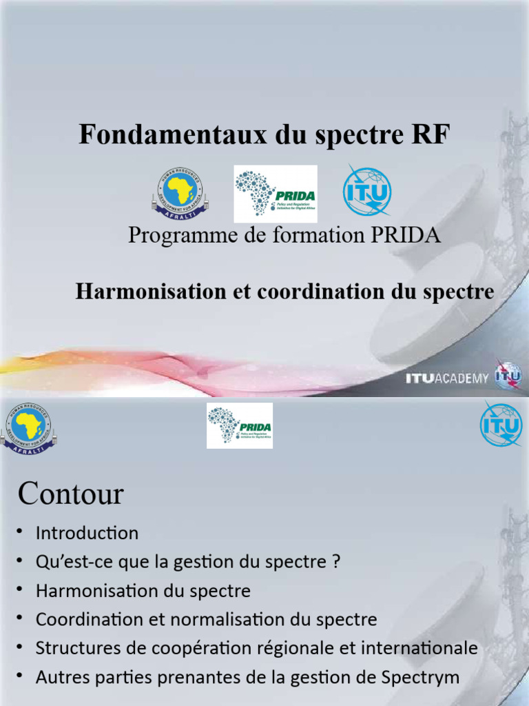 Session I - Fundamentals of RF Spectrum - Harmonisation Et Coordination ...