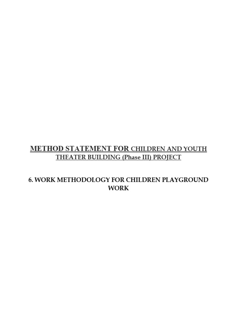 Methodology For Playground | PDF | Adhesive | Safety