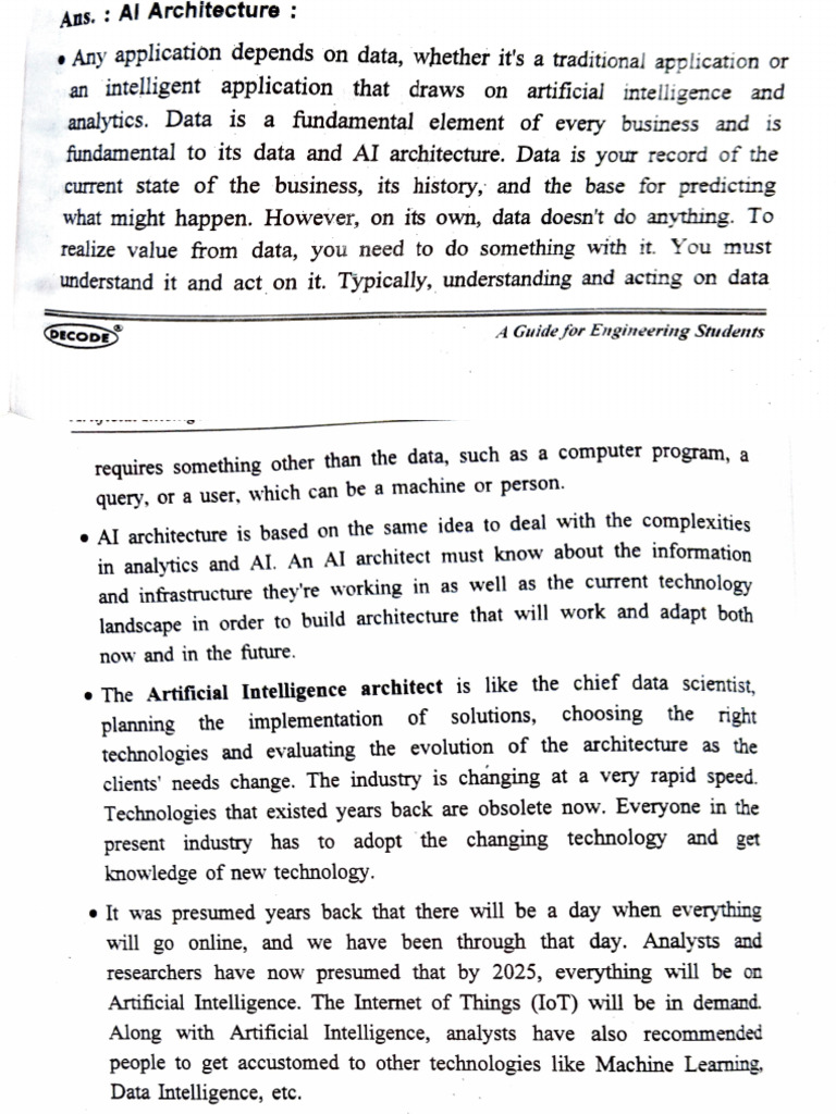 AI Architecture and Components | PDF | Artificial Intelligence ...