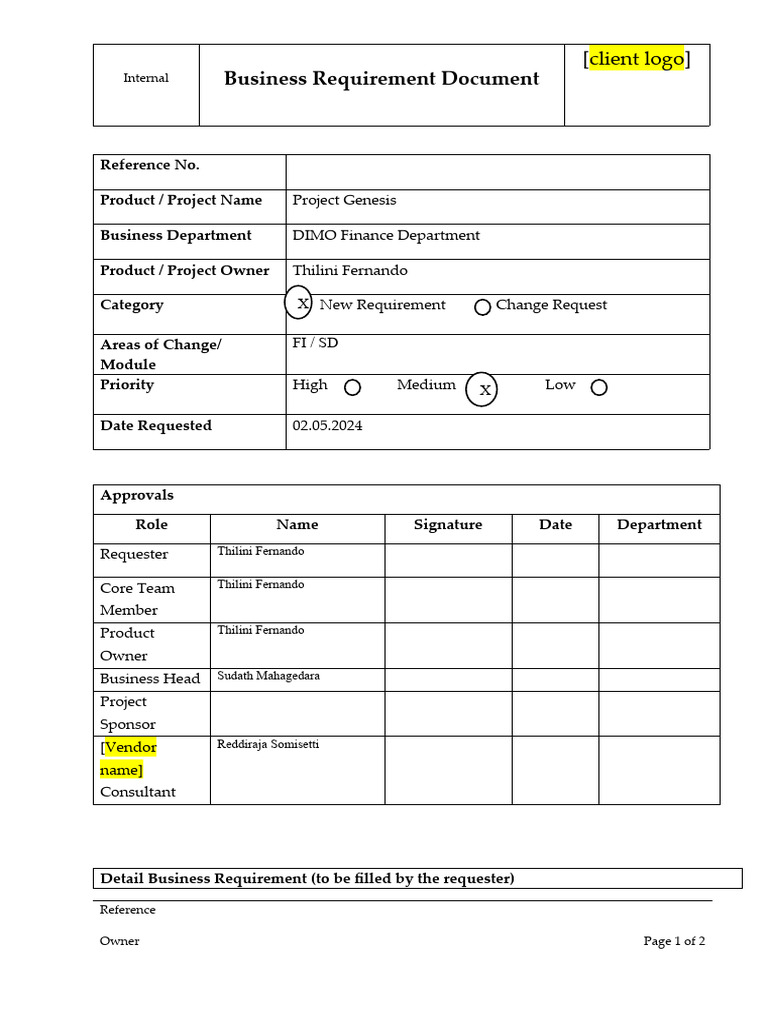 BRD - Billing Document in Assignment | PDF | Business
