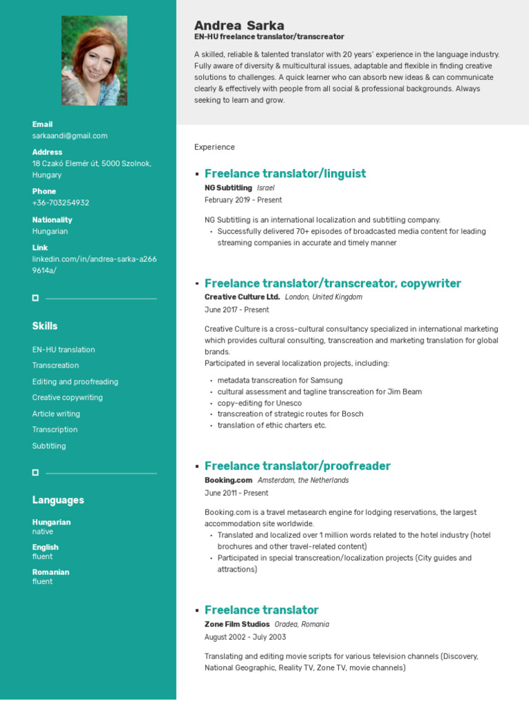 Andrea Sarka Pdf Translations Copywriting