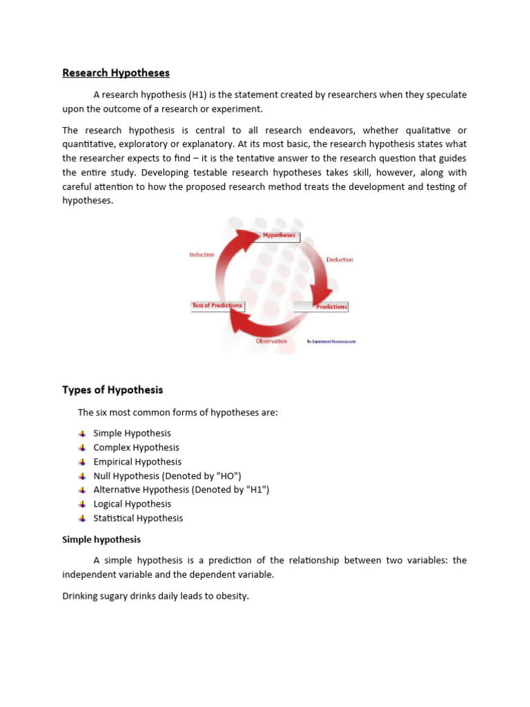 Topic # 5 Research Hypothesis | PDF | Hypothesis | Statistics