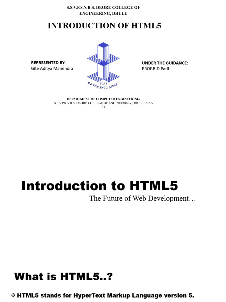 HTML 5 Presentation 2023 | PDF | Html5 | World Wide Web