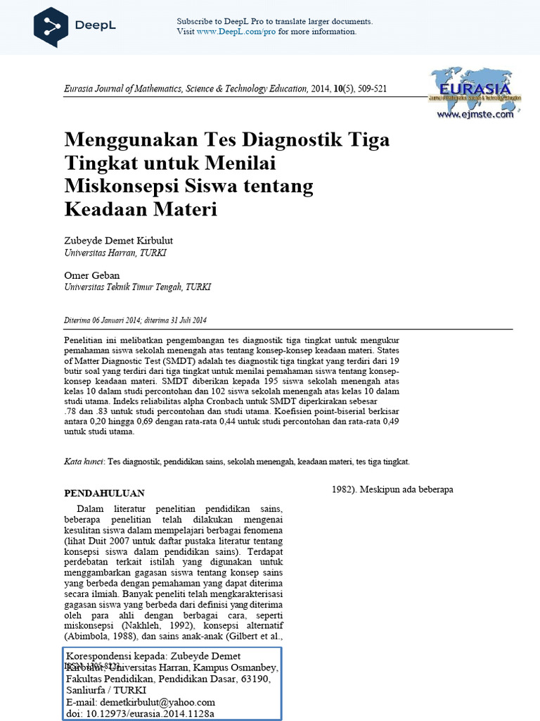 Using Three Tier Diagnostic Test To Assess Students Misconceptions of ...