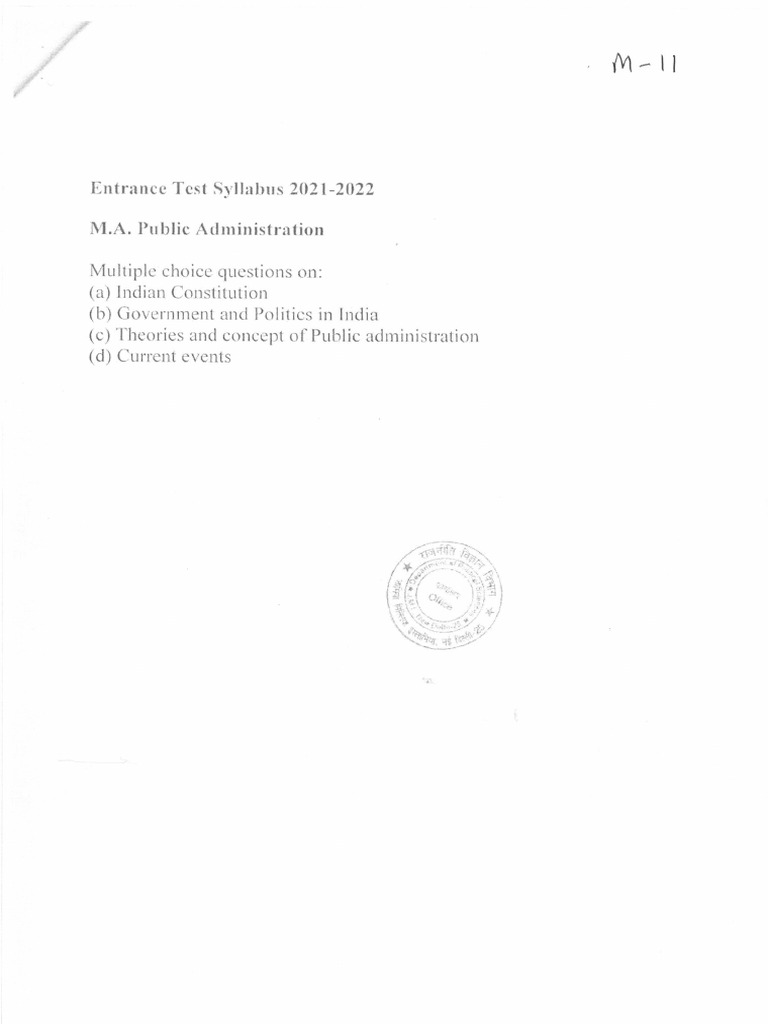 M11 Public Administration | PDF