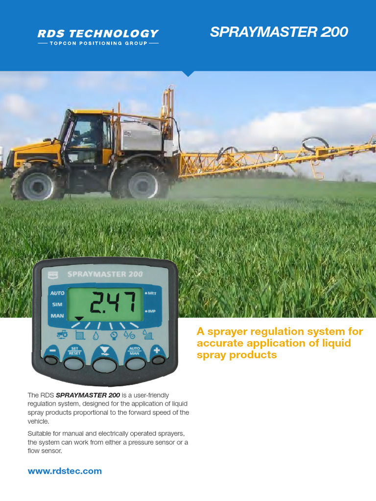 Spraymaster RDS | PDF | Global Positioning System | Radar