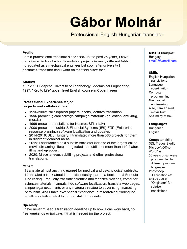 Gabor Molnar | PDF | Software | Computing