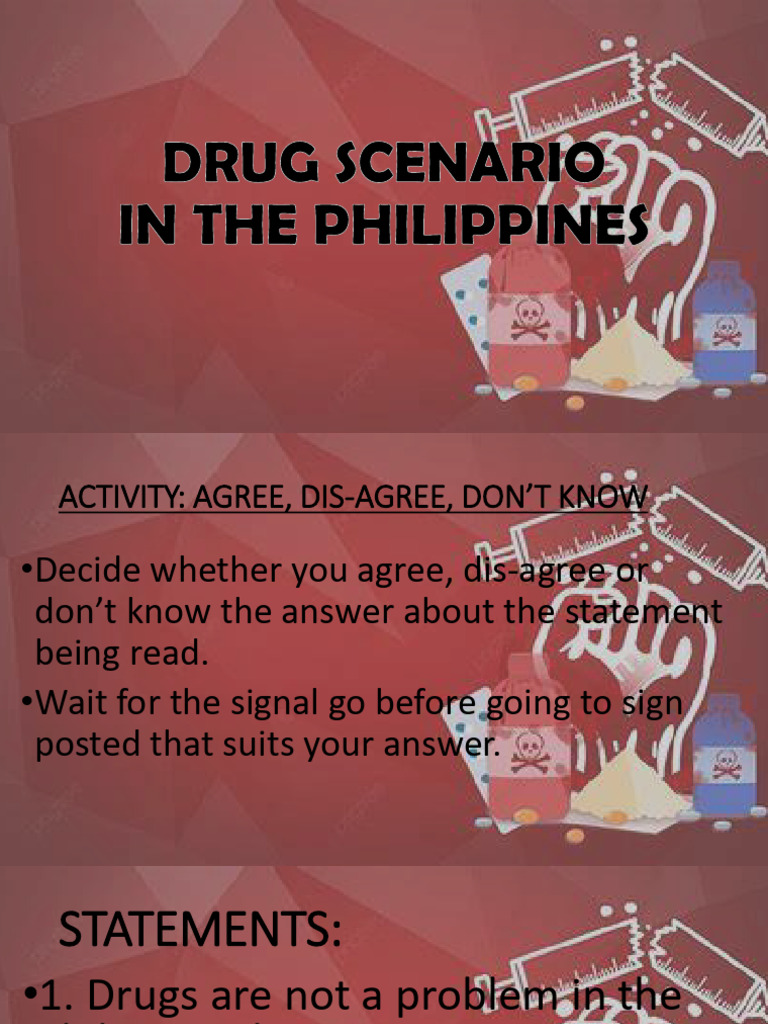 DRUG SCENARIO IN THE PHILIPPINES Cot2 2024 | PDF | Substance Abuse | Drugs